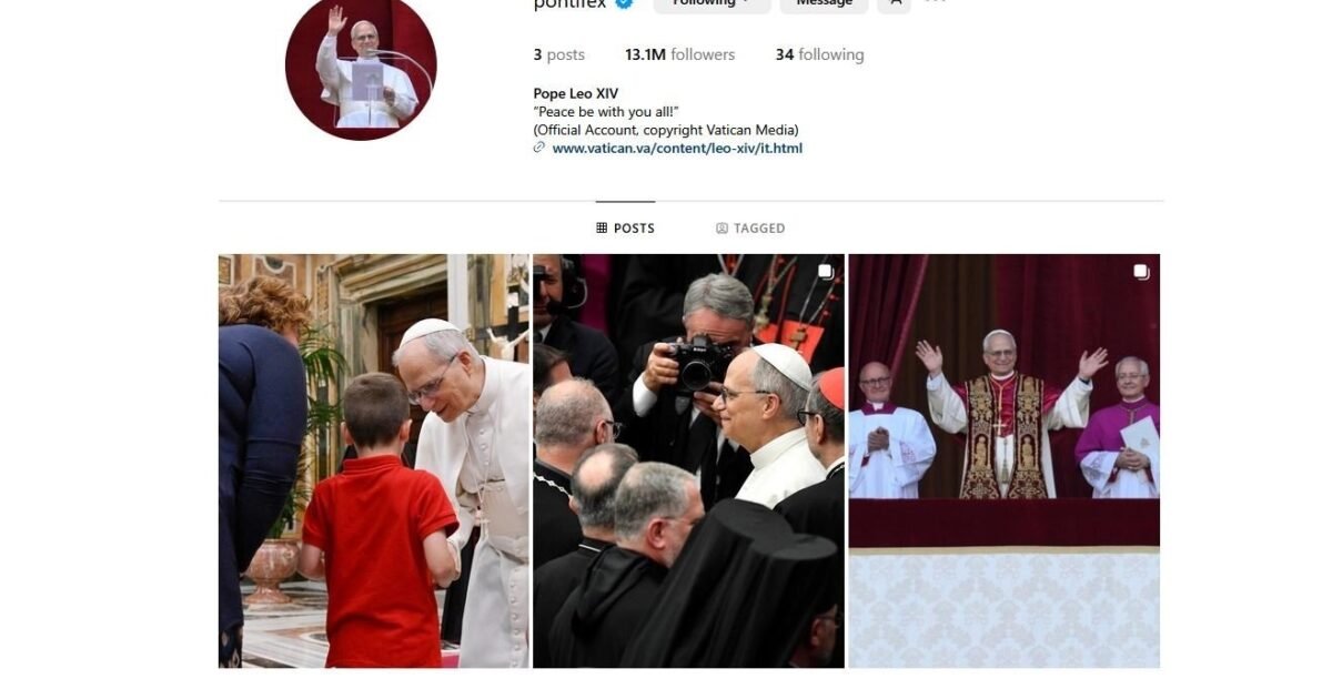 Pope Leo XIV on social media: Instagram and X accounts up and growing ...