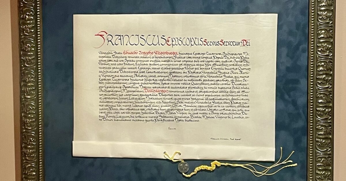 The papal bull has arrived- Detroit Catholic