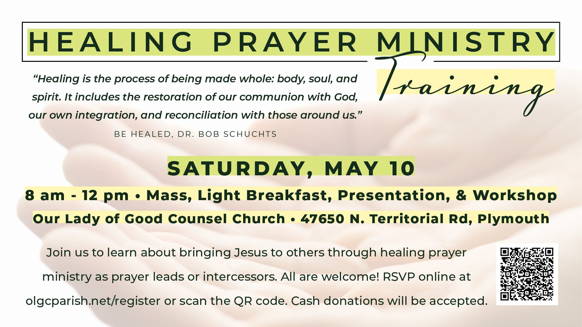 Healing Ministry Prayer Training - OLGC